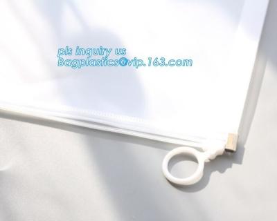 중국 주문 문구용품은 슬라이더, 경편한 서류 가방 슬라이더 부대/최신유행 손잡이 새총 부대, /zipper 슬라이더 plas로 pvc 부대를 서리로 덥었습니다 판매용