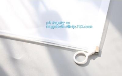 중국 주문 문구용품은 슬라이더, 경편한 서류 가방 슬라이더 부대/최신유행 손잡이 새총 부대, /zipper 슬라이더 plas로 pvc 부대를 서리로 덥었습니다 판매용