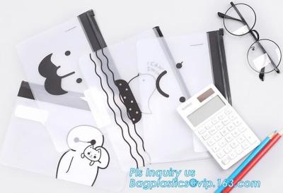 Chine Poche de sac de maille de holer de sac de dossier de sac de document d'unité centrale de TAILLE d'A5 A4 avec la tirette, dossier imperméable de tirette de taille de la maille a4 de fibre à vendre