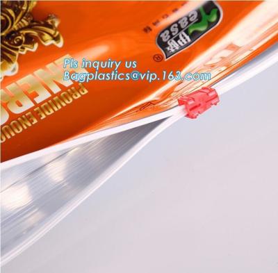 China O saco Ziplock do empacotamento plástico do slider inferior quadrado para o gato do cão, a parte inferior do selo do quadrilátero e a carga da parte inferior metalizou o slider do filme à venda