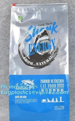 China Alimento de peixes da estratificação da folha de alumínio, alimento para cães, alimentações animais que empacotam o saco, saco do empacotamento de alimento para cães com slider e BO lisa à venda
