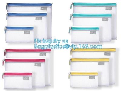 China o saco multifunction do curso em mulheres do saco engrena o saco, saco cosmético personalizado malote do arti'culo de tocador do saco da composição da malha de EVA à venda