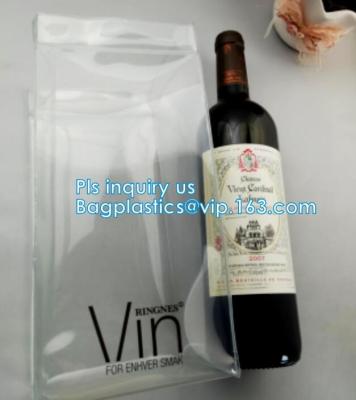 China O PVC do bloco do gel do gelo pode engarrafar o saco do refrigerador de vinho, saco de gelo relativo à promoção para o vinho, saco do PVC de gelo alto claro reciclável do vinho do PVC à venda