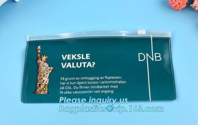 China personalized pvc cloth packaging slider zipper pvc bag, Cosmetic Bag Toiletry Bag Drawstring Bag Tote Bag Gift Packing B à venda