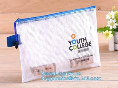 China Saco cosmético da composição do PVC do saco do fecho de correr do arti'culo de tocador da composição do curso, saco do zíper de EVA com zíper ou slider para vestuários, arco-íris Holog à venda