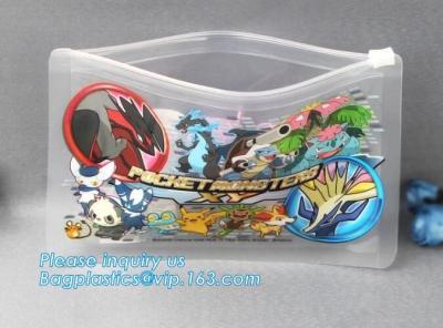 China Umweltfreundlicher Schieber fertigte Logotransparente Plastikkosmetiktasche, das Geschenk besonders an, das kosmetische Kosmetiktaschen PVCs mit Reißverschluss, Doc. verpackt zu verkaufen