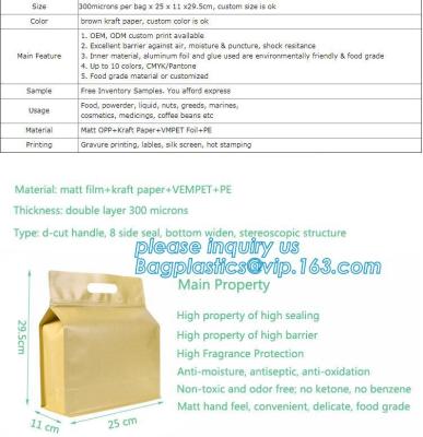 중국 명확한 창을 가진 kraft 지플락 종이 봉지를, resealable 지퍼 위로 서 있습니다 명확한 창 갈색 kraft 종이 봉지 BAGEAS를 위로 서 있으십시오 판매용