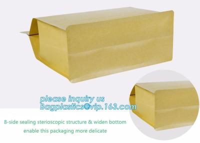 중국 명확한 창을 가진 kraft 지플락 종이 봉지를, resealable 지퍼 위로 서 있습니다 명확한 창 갈색 kraft 종이 봉지 BAGEAS를 위로 서 있으십시오 판매용