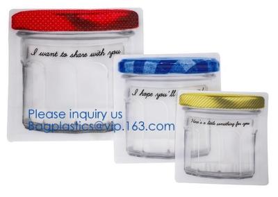 Китай Biodegradable подгонянное моделирование бутылки каменщика форменного полиэтиленового пакета пищевого контейнера ясное застегивает на молнию ба пластмассы закусок хранения продается