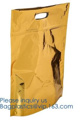 China flache Unterseite der qual Dichtung stehen oben Beutel mit Reißverschluss, Plastiktaschediareißverschluß mit Seitenkeil, metallisierte Seitennahrung p der dichtung 8 zu verkaufen