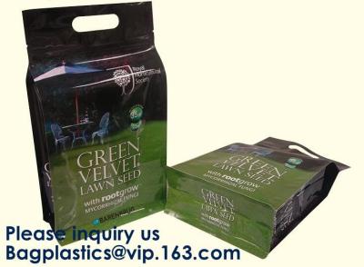 China Kraftpapier stehen oben Beutel stehen klar oben Beutel, Jutefaser-, denblick oben die gestreiften Beutel stehen oben Beutel mit rechteckigem Fenster stehen zu verkaufen