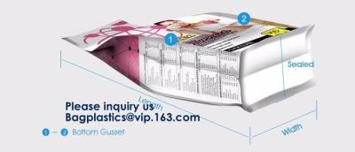 China Kraftpapier stehen oben Beutel stehen klar oben Beutel, Jutefaser-, denblick oben die gestreiften Beutel stehen oben Beutel mit rechteckigem Fenster stehen zu verkaufen