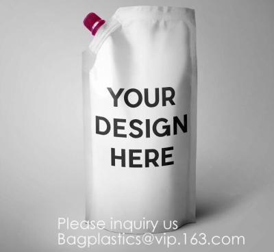 中国 フラスコ、再使用可能な液体の口袋、3 32oz自由な、BPA 3 16ozを飲むアルコール飲料の袋は折りたたみシリコーンの漏斗含んでいる 販売のため