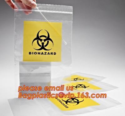China El bolso de la cremallera del espécimen del laboratorio del LDPE del Biohazard modificó la impresión para requisitos particulares de los bolsos de la medicina, bolso médico de la cremallera del espécimen de la patología con el Pri en venta