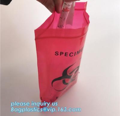 중국 생물재해 Zip 자물쇠 의학 견본은, 실험실, 실험실 부대 /Specimen Bags/zi를 위한 LDPE 생물재해 견본 지플락 부대 자루에 넣습니다 판매용