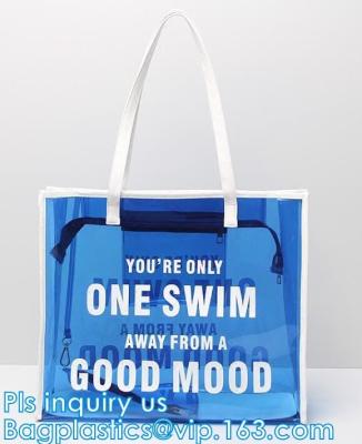 Cina Borse trasparenti della spiaggia del totalizzatore del PVC delle borse a tracolle delle borse delle donne di estate di modo, borsa promozionale della spiaggia del PVC della radura di estate, bimbetto in vendita