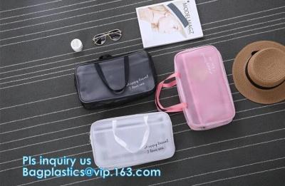 Cina Borsa cosmetica con la chiusura lampo, borsa cosmetica con il logo su ordinazione, donne m. della maglia di nylon del nero di logo del ricamo di trucco della chiusura lampo del tessuto a maglia in vendita