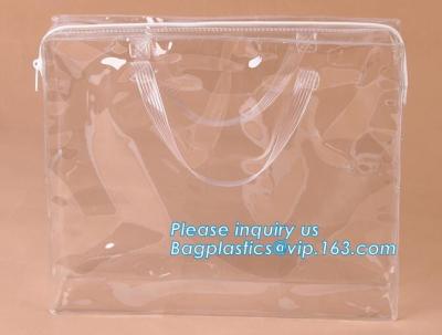 Cina Grande borsa della trapunta del PVC dell'organizzatore Zippered OEM della borsa generale di stoccaggio, borse del vinile con la borsa stabilita della chiusura lampo del PVC di trucco delle maniglie chiaramente in vendita