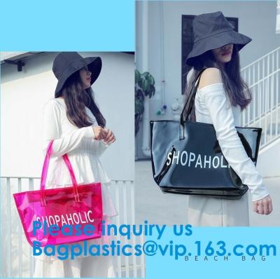 Cina Le borse cosmetiche di bello della plastica del PVC della spiaggia della borsa viaggio della radura, adattano la chiara borsa della spiaggia del PVC, la borsa della resina vinilica, la busta Clu in vendita