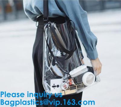 Cina Le donne eliminano l'acquisto trasparente della spiaggia della borsa della spalla del PVC della radura della borsa della spiaggia della gelatina che nuotano la borsa di totalizzatore durevole in vendita