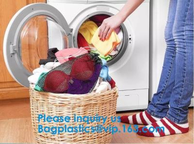 Cina Borsa di nylon durevole della maglia con lo scivolamento della chiusura della serratura del cavo del cordone, grande borsa nera GROC LAVABILE PREMIO ECOLOGICO della maglia in vendita