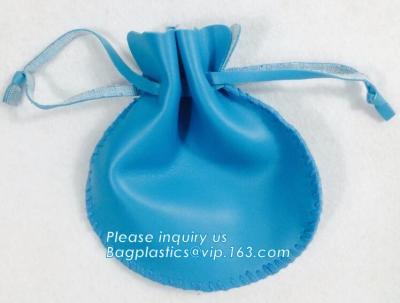 Cina L'abitudine ha stampato la borsa di cordone impermeabile di cuoio dell'unità di elaborazione, drawst economico dell'unità di elaborazione del sacchetto dei gioielli della borsa del sacchetto del cordone del cuoio dell'unità di elaborazione del nero in vendita