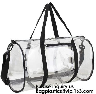 Cina Il PVC trasparente della chiara del Duffel borsa della palestra porta la borsa con la tracolla, cosmetico porta la spalla staccabile delle tasche del magnete della borsa in vendita