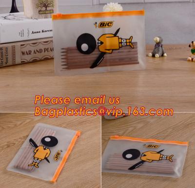 Китай Логотип напечатал сумку карандаша PVC пластиковую с молнией, изготовленной на заказ сумкой карандаша замка застежка-молнии канцелярских принадлежностей pvc ясной напечатанной пластиковой продается