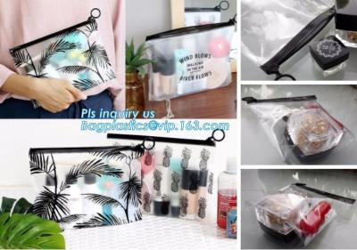 China de hangerzakken van de schuifritssluiting voor ondergoedverpakking, de Zak van de Schuifritssluiting met Douaneembleem, duidelijke de ritssluitingszak van de reiszak voor cos. Te koop