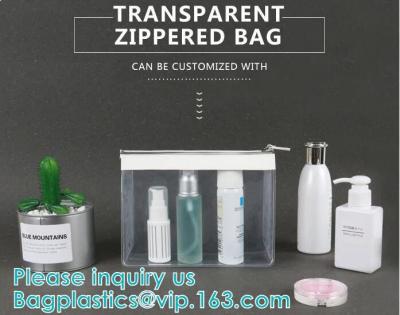 China ZIPPERED ZAKKEN, make-up kosmetische zak, reiszak, de Kosmetische Swimwear-Zak van de Cilinderpvc van het Zandstrand Duidelijke voor Vrouwenmake-up RT Te koop