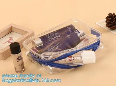 Cina La borsa d'imballaggio cosmetica del PVC EVA del vinile di plastica molle della radura con la chiusura lampo, cosmetico trasparente della radura del PVC del sacchetto di trucco insacca in vendita