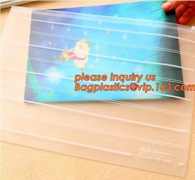 Китай Замороженная поверхность легкая для того чтобы загерметизировать сумку файла молнии, неподвижный пакет держателя, прозрачную замороженную A4/A5 сумку, protable уплотнение слайдера продается