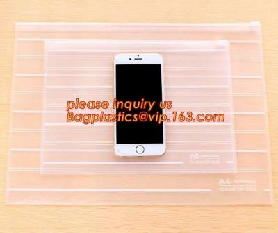 Китай Замороженная поверхность легкая для того чтобы загерметизировать сумку файла молнии, неподвижный пакет держателя, прозрачную замороженную A4/A5 сумку, protable уплотнение слайдера продается