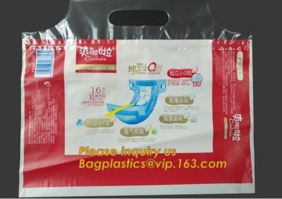 Chine La traction biodégradable de vente chaude compostable de fécule de maïs halète le sac en plastique de couche-culotte d'emballage de couche, envoi de fécule de maïs à vendre