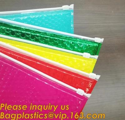 Китай Серебра золота фабрики сумка пузыря с слайдером, проложенная розовая сумка пинка сумки пузыря молнии сияющего розового косметическая ПЭ замка молнии продается