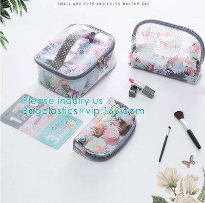 Chine Le sac transparent clair fait sur commande d'article de toilette de voyage de PVC de poche de bagage de voyage composent le sac cosmétique, le cosmétique TR de beauté de lavage de vinyle à vendre