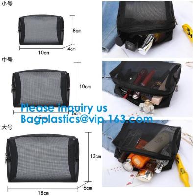 China Van de de schoonheidsmiddelenreis van vrouwen de kosmetische zak, Nylon Mesh Cosmetic Makeup Bag, Promotiezakken, PVC/PE/EVA/PU/TPU Te koop