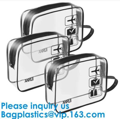 China Van de de Zakdouane van de reisbagage de Reistoiletry van pvc maakt de Duidelijke Transparante Zak omhoog de Kosmetische Zak van Zak/Wash/Ritssluitingszak Te koop