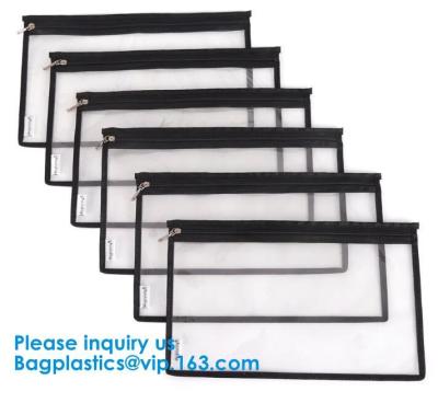 중국 A4는 Pvc 지퍼 파일 부대 A5 카드 주머니를 가진 빨간 지퍼 B5 Pvc 봉투 부대를 가진 명확한 Pvc 문서 부대를 맑게 합니다 판매용