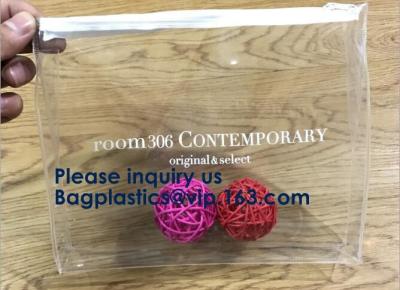 중국 수영복 내복 바닷가 부대를 위한 관례에 의하여 인쇄되는 검정에 의하여 서리로 덥는 PVC/EVA 의류 포장 부대 슬라이더 지퍼 정상 부대 판매용