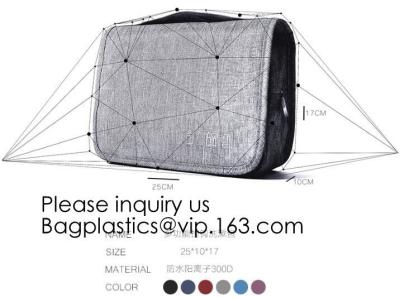 중국 16 OZ에 의하여 세척된 화포 여행 세면용품 여자 마약 밀매인 주머니 고아한 남자 및 여자는 화장용 부대, bagease, bagplastics를 비웁니다 판매용