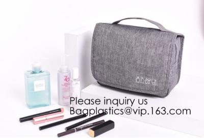 중국 베스트셀러 법인 선전용 선물 빨 수 있는 Kraft 종이 여행 화장용 부대, 화장용 여행 메이크업 조직자 여자 판매용