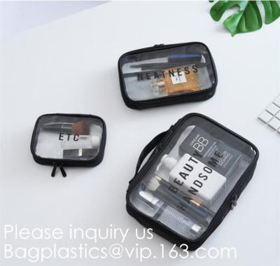 China Kosmetische Duidelijke Zak van Pvc van het reis gemakkelijk-draagt de Transparante Toilet Make-upzak, Groot Capaciteits Mooi Leuk pvc Kosmetische Pouc Te koop