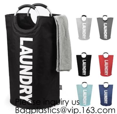 Cina Paniere extra-large della lavanderia di dimensione del bordo di plastica della Anti-muffa del tessuto con la borsa della lavanderia, La bianca della borsa del doppio di 600D Oxford Easycare in vendita
