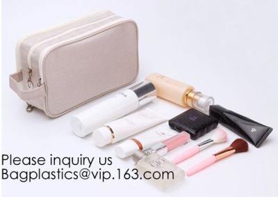 Cina Borsa cosmetica della nuova di modo di viaggio di trucco maglia della spazzola, borsa cosmetica del lavaggio di trucco dell'articolo da toeletta della borsa della tela dell'organizzatore portatile di viaggio in vendita