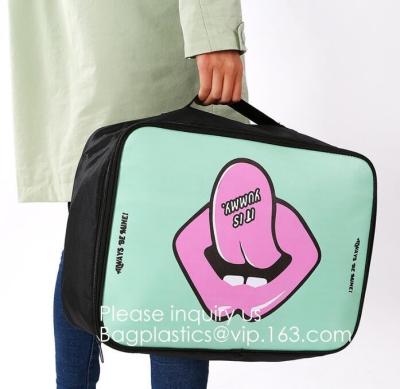 Cina Borsa cosmetica di trucco del poliestere della borsa della borsa dell'unità di elaborazione di trucco di lusso su ordinazione cosmetico della tela, trucco Co del cotone della tela dello spazio in bianco della chiusura lampo del metallo in vendita