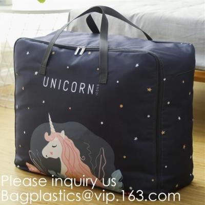 Cina Borsa 100% con la chiusura lampo per i vestiti, borsa di stoccaggio della trapunta, borsa di viaggio della borsa di stoccaggio della trapunta del poliestere della famiglia della maniglia della trapunta in vendita