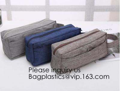 Cina Borsa cosmetica dell'articolo da toeletta della borsa di trucco della tela del cotone del lavaggio del cuoio della borsa della chiusura lampo d'annata all'ingrosso degli uomini, bagease, bagplastics in vendita