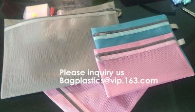 中国 防水包装袋、BAGEASE、BAGPLASTICSのジッパー ロック ポリ塩化ビニール文書袋が付いている公式の静止したファイル網袋 販売のため