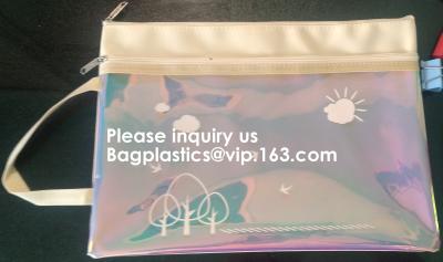 中国 OEMのオフィスの文房具A4のサイズの格子縞文書の女性キャンバス ファイル パッケージ袋、オフィスの学校の文房具PPは貯蔵を文書化します 販売のため